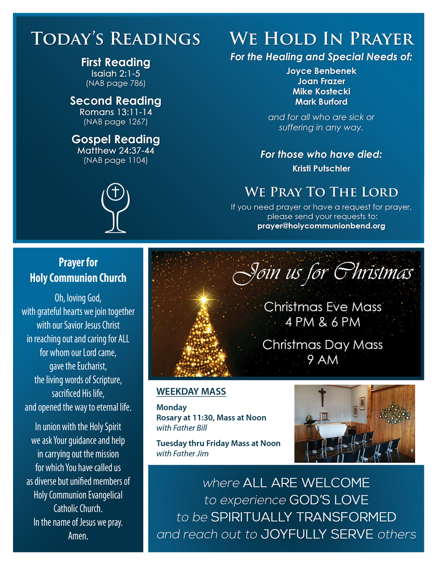 Bulletin Archive - Holy Communion