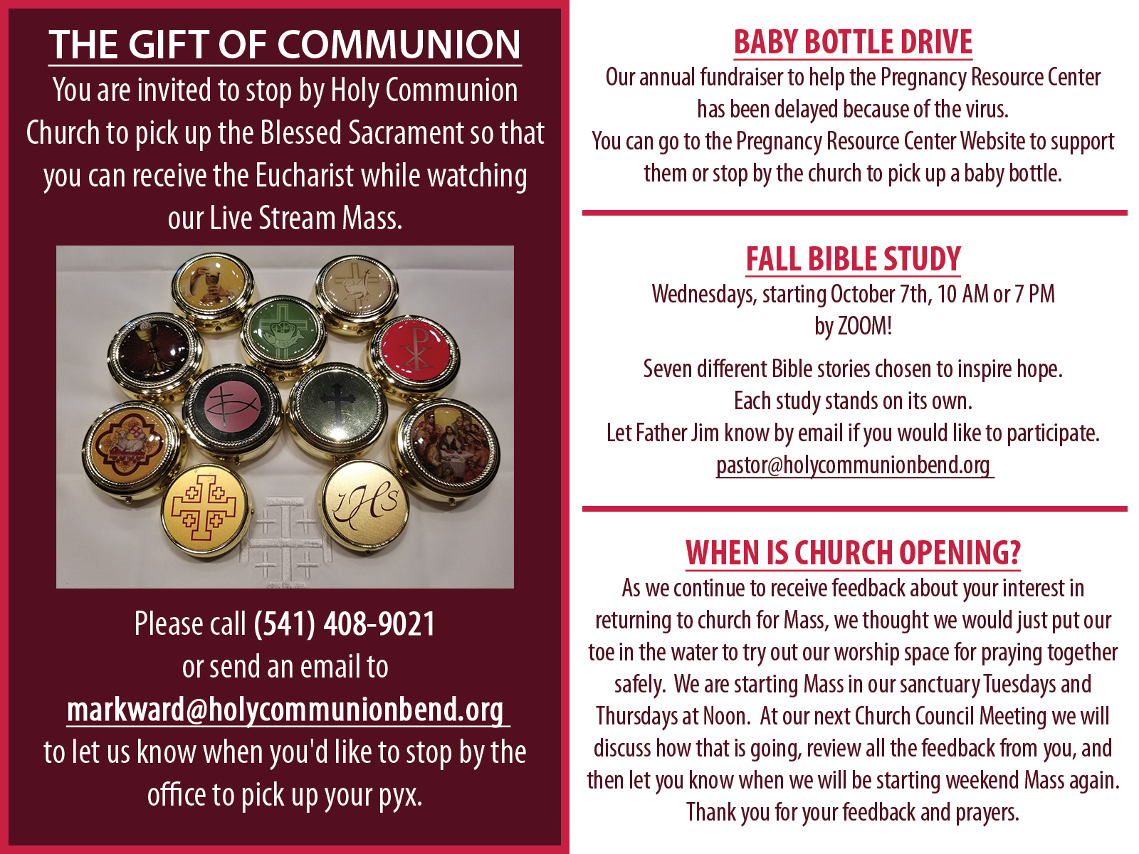 Bulletin Archive - Holy Communion
