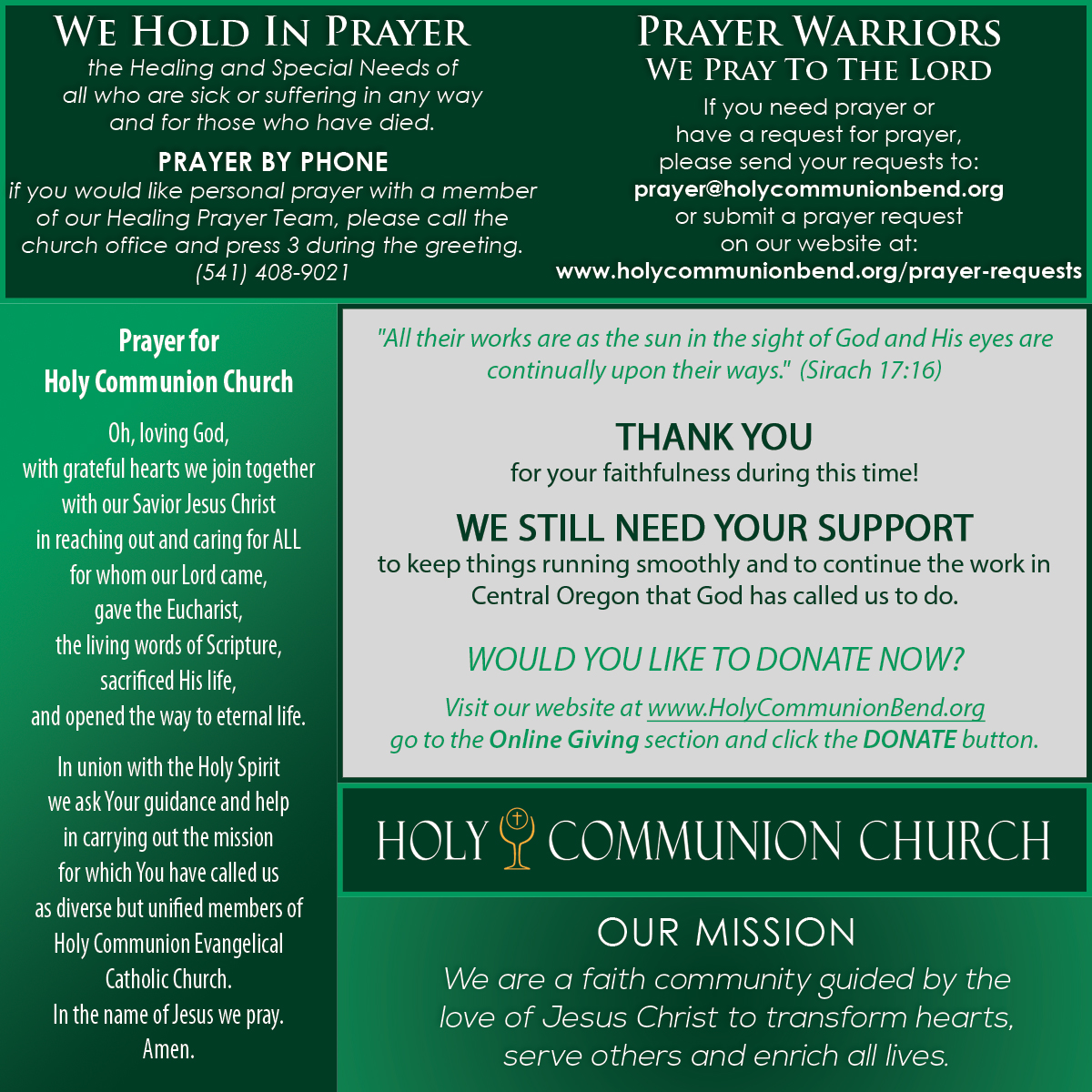 Bulletin Archive - Holy Communion